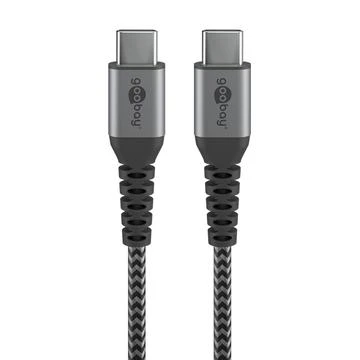 USB-C™-TILL-USB-C™-TEXTILKABEL MED METALLKONTAKTER 0,5 M14804
