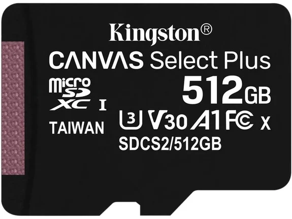 Kingston Memorijska kartica + adapter A1 MicroSDXC 512GB 100R class 10 SDCS2/512GB