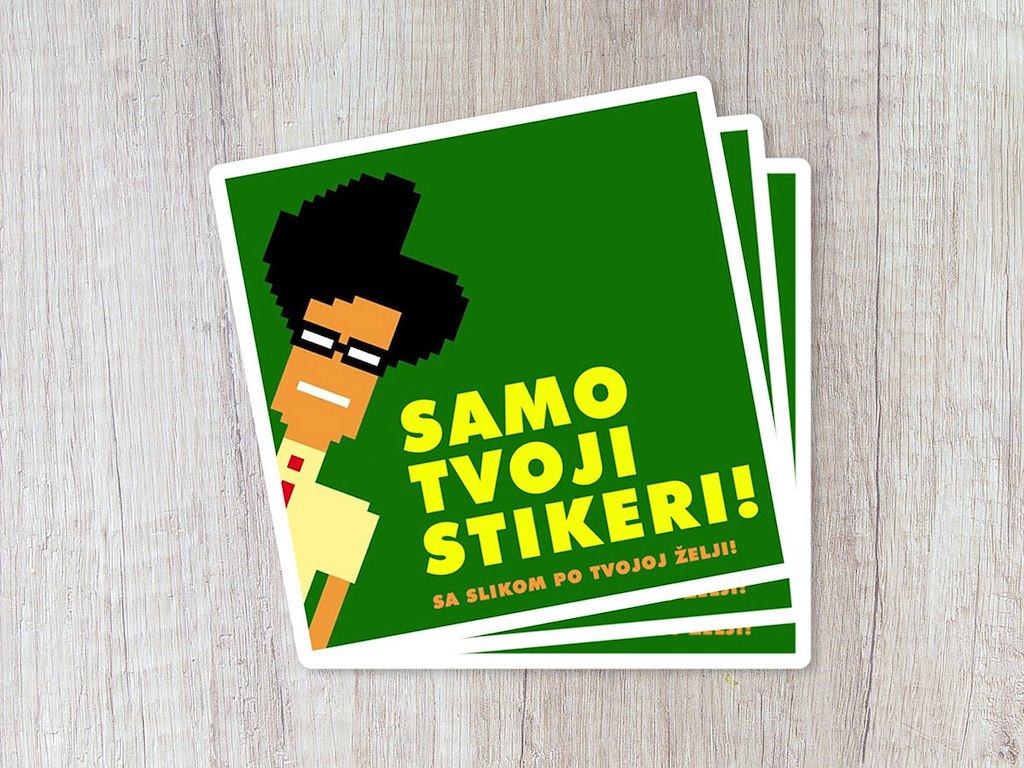 ČETVRTASTI STIKER PO ŽELJI