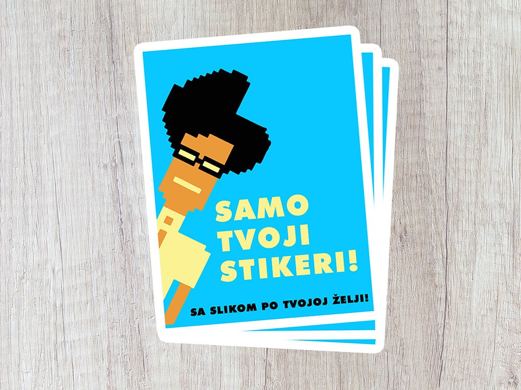 PRAVOUGAONI STIKER PO ŽELJI