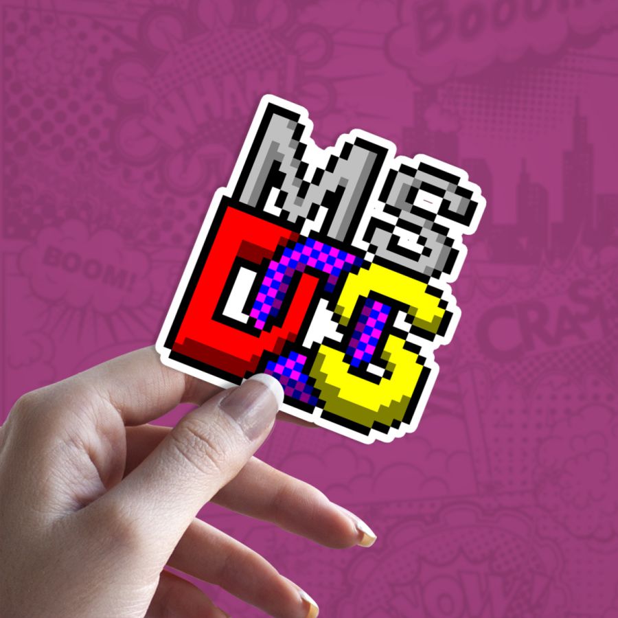 MSDOS 8BIT STIKER