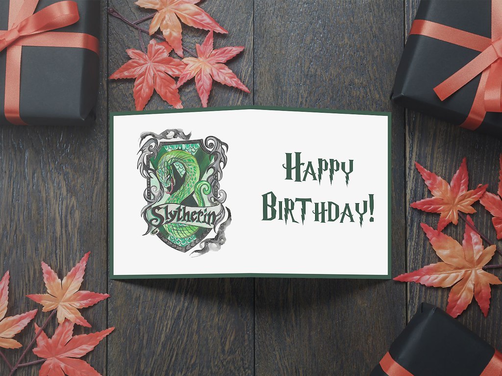 HARRY POTTER SLYTHERIN ČESTITKA ZA ROĐENDAN