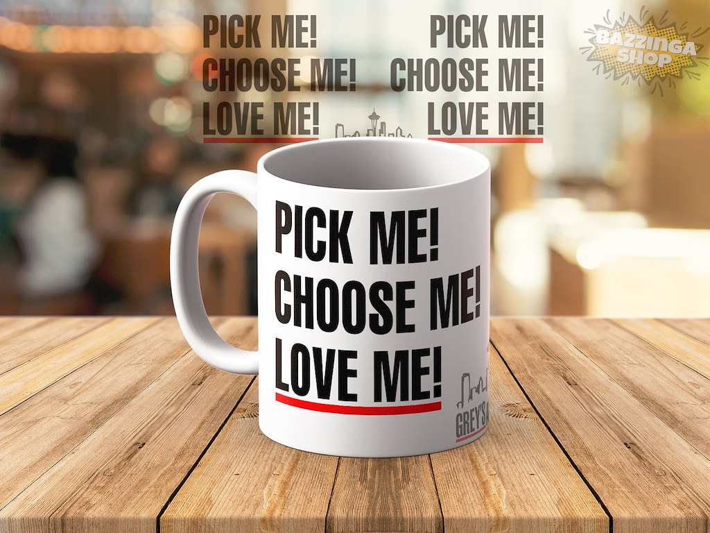 GREYS ANATOMY – PICK ME CHOOSE ME LOVE ME ŠOLJA