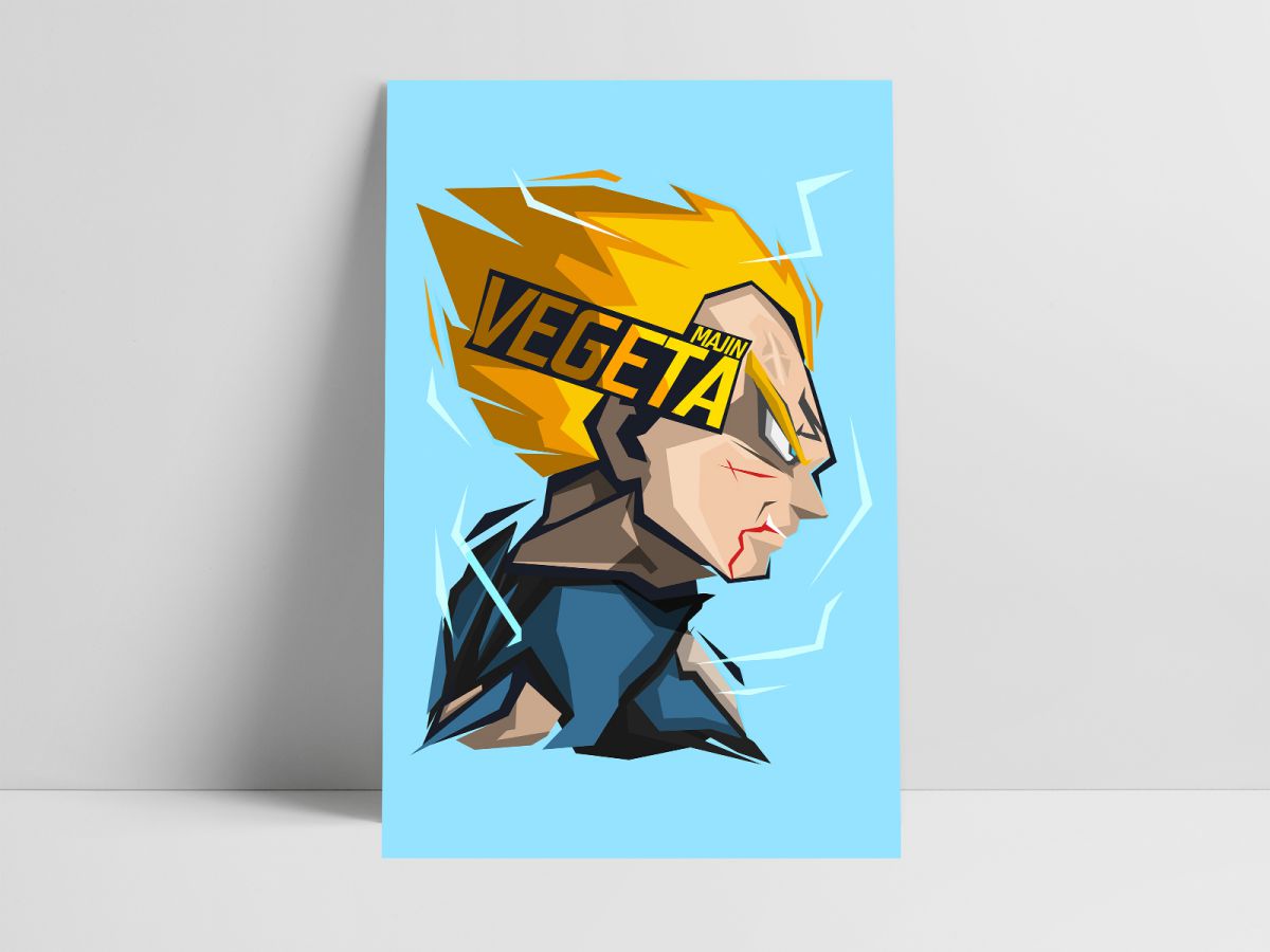 MAJIN VEGETA MINIMAL POSTER