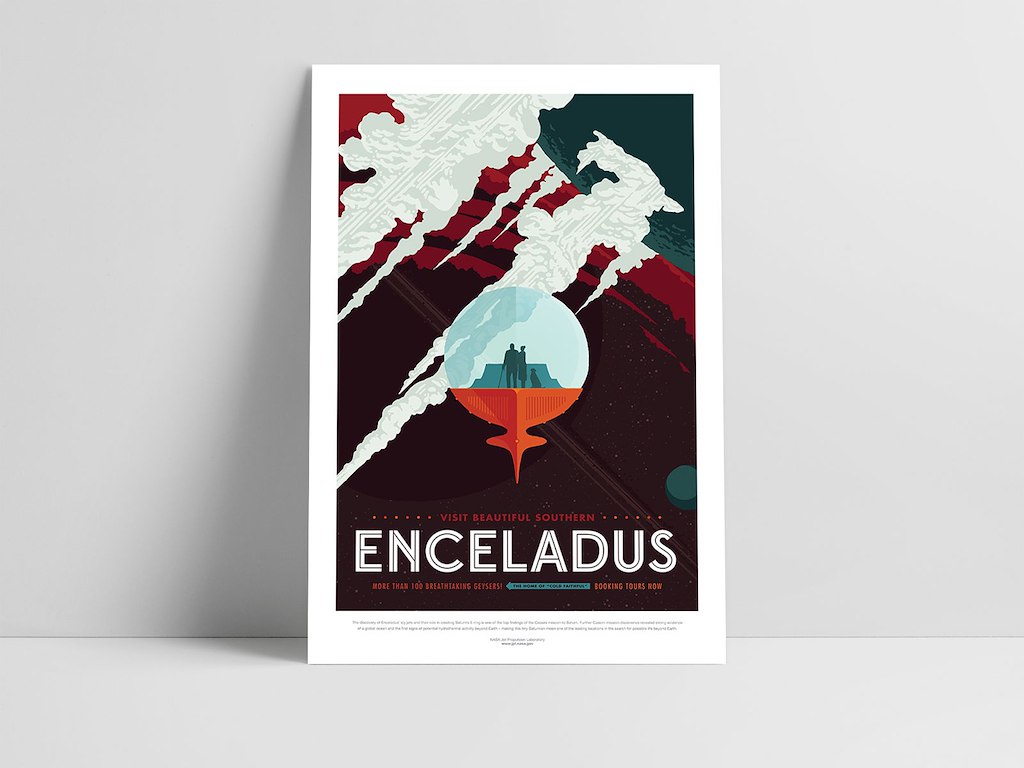 ENCELADUS RETRO POSTER