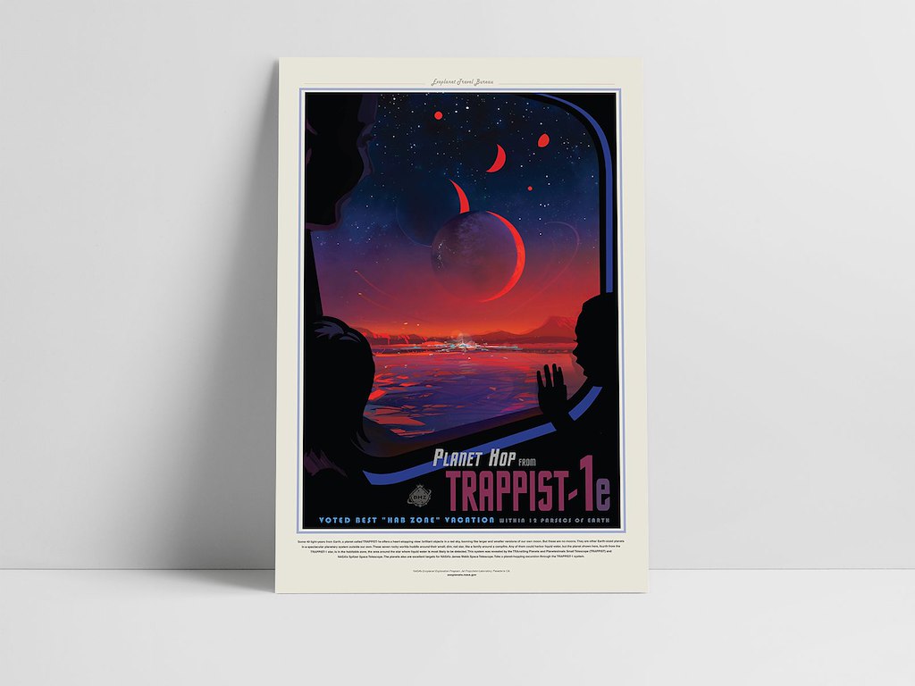 TRAPPIST-1E RETRO POSTER