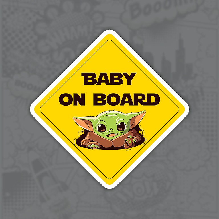 BABY YODA ON BOARD