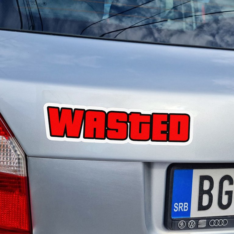 GTA WASTED AUTO STIKER