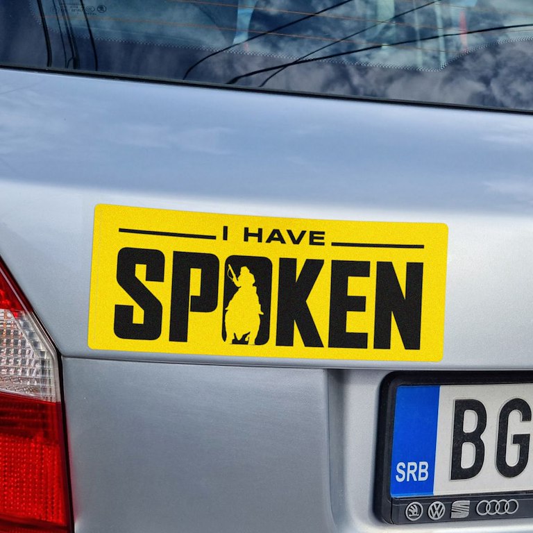 I HAVE SPOKEN AUTO STIKER