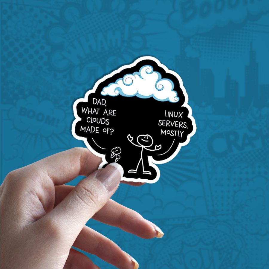 LINUX CLOUDS STIKER