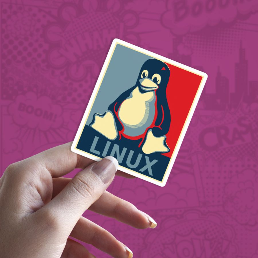 LINUX RETRO ART STIKER