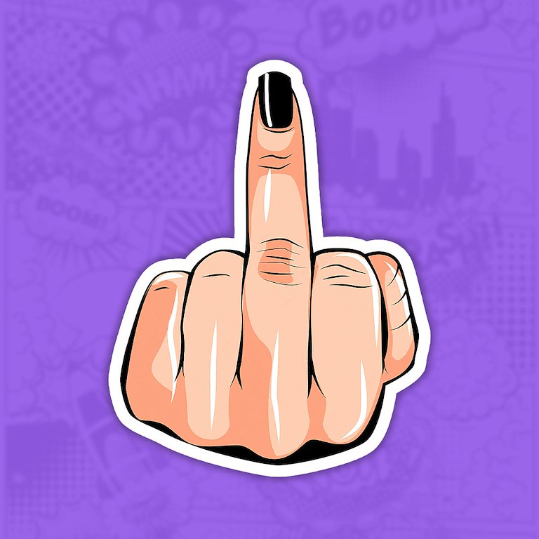 MIDDLE FINGER STIKER