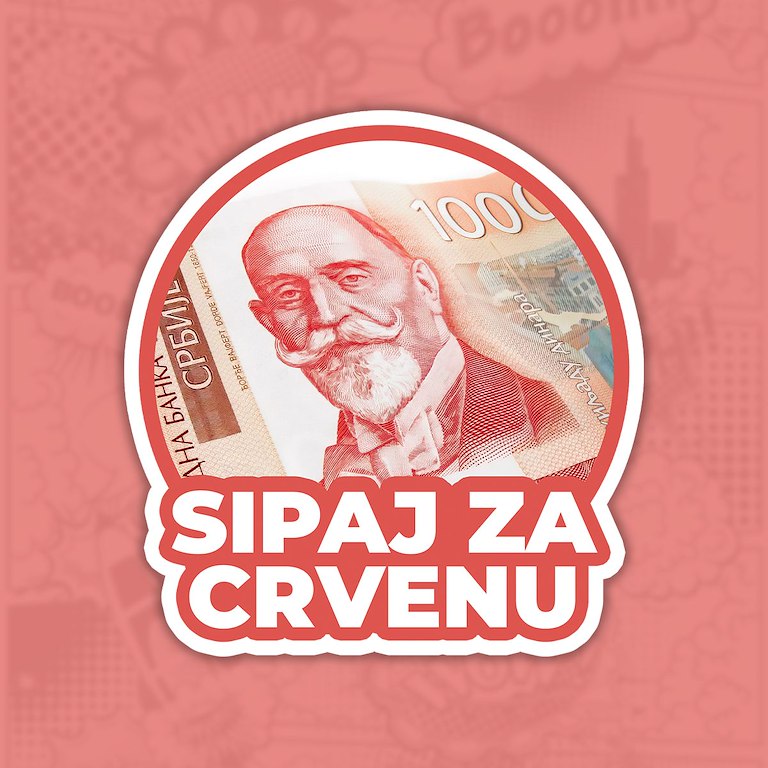 SIPAJ ZA CRVENU AUTO STIKER