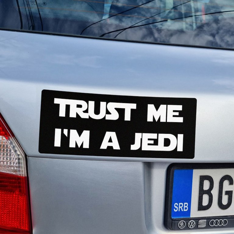 TRUST ME I’M A JEDI AUTO STIKER