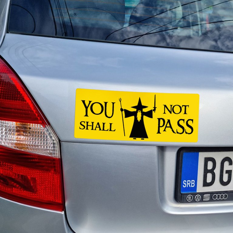 YOU SHALL NOT PASS AUTO STIKER