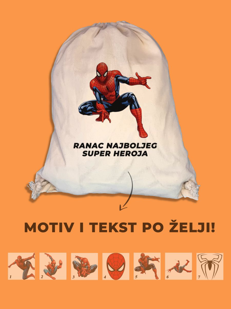 SPIDER-MAN RANAC SA MOTIVOM I TEKSTOM PO ŽELJI