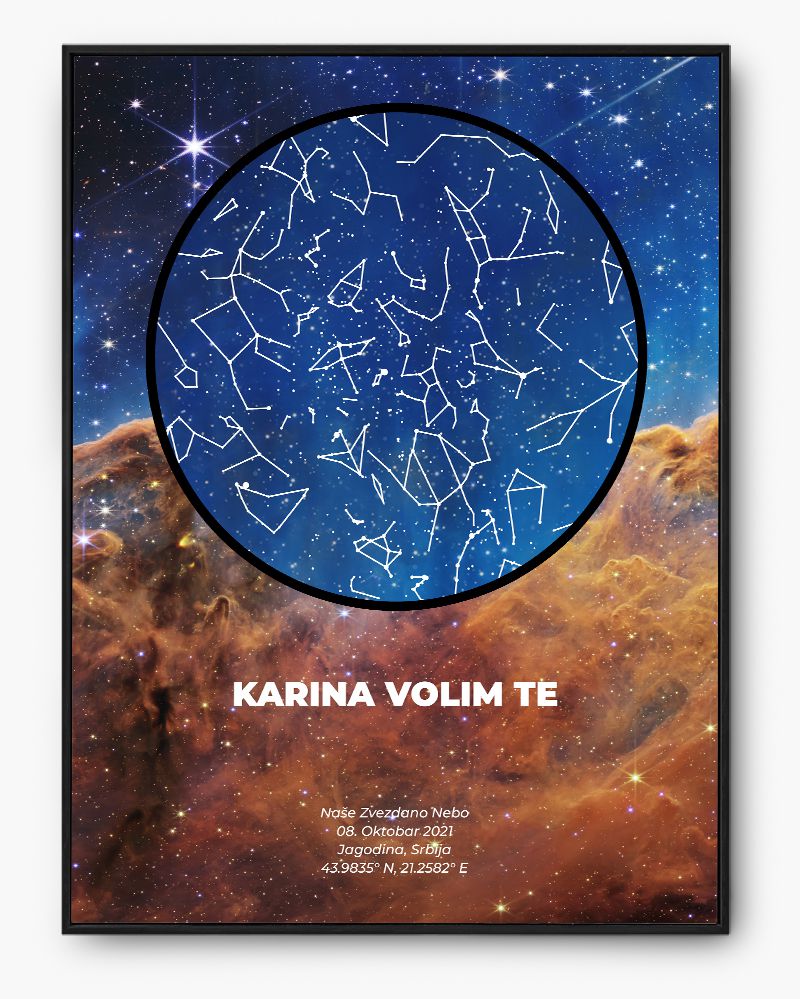 ZVEZDANA MAPA – CARINA NEBULA