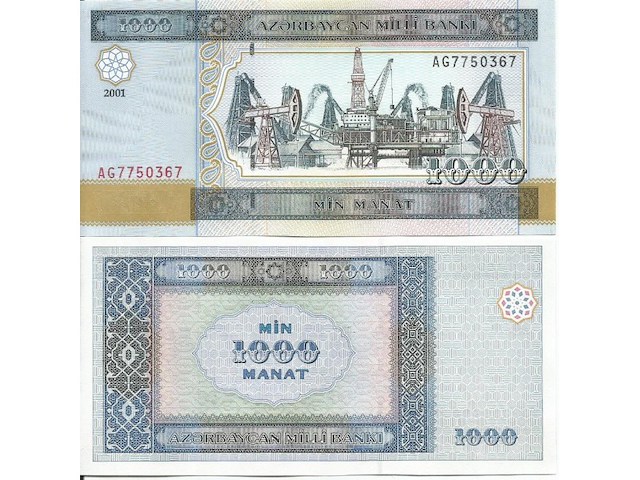 Azerbaijan 1000 manat 2001. UNC