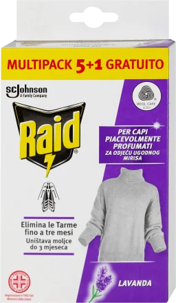 Raid
Gel protiv moljaca - lavanda, 5 kom