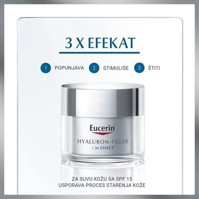 EUCERIN HYALURON-FILLER DNEVNA KREMA ZA SUVU KOŽU SPF15-25%