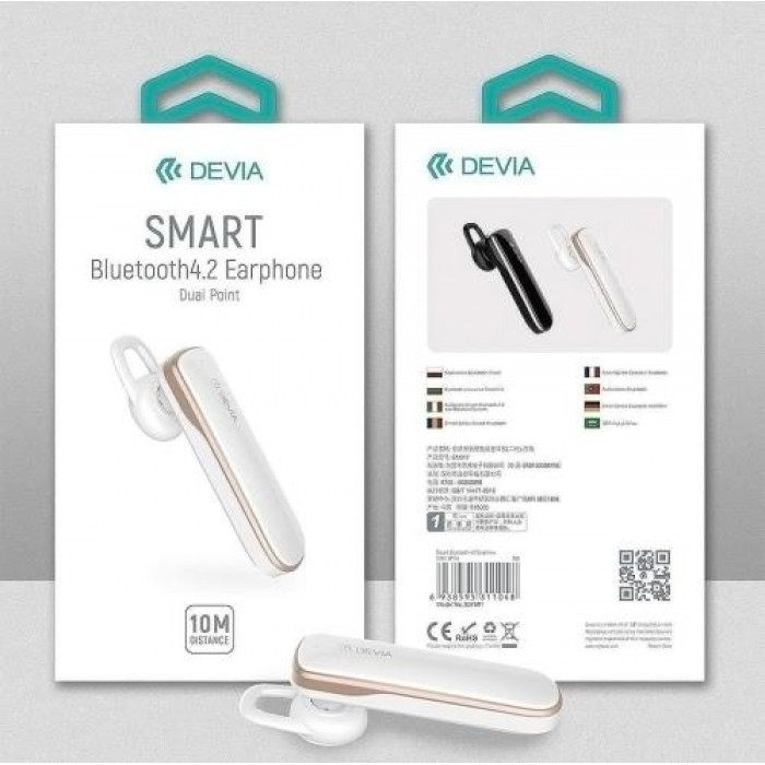 Bluetooth slušalice Devia Smart 4.2 bela