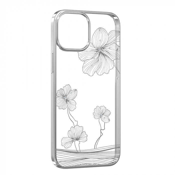Futrola Hard Case Devia Crystal Flora za Iphone 13 srebrna
