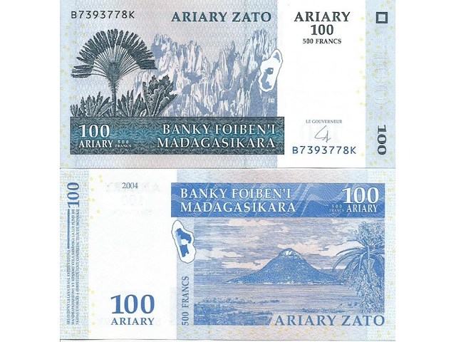 Madagascar 100 ariary 2004. UNC