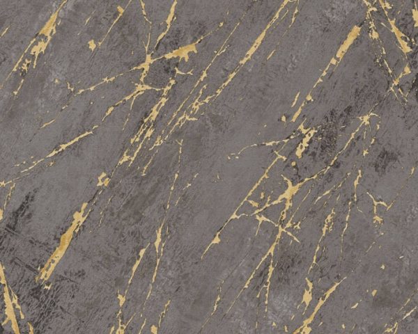 A.S. CRÉATION WALLPAPER «STONE, BLACK, GOLD, METALLIC» 388175