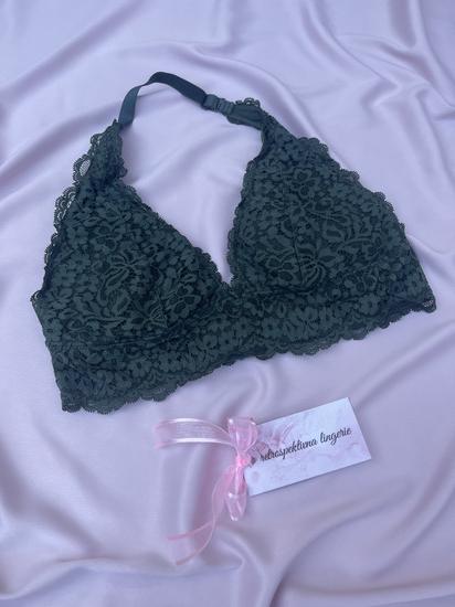 Green lace bralette