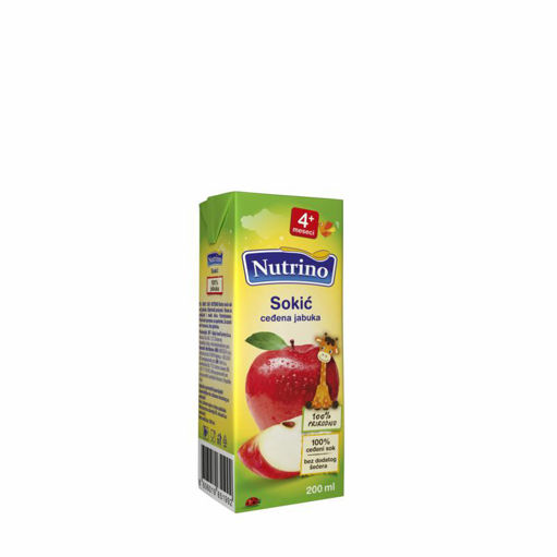 Nutrino sokić ceđena jabuka 4+ 0.2l