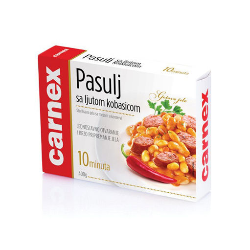 Pasulj sa ljutom kobasicom 400g Carnex