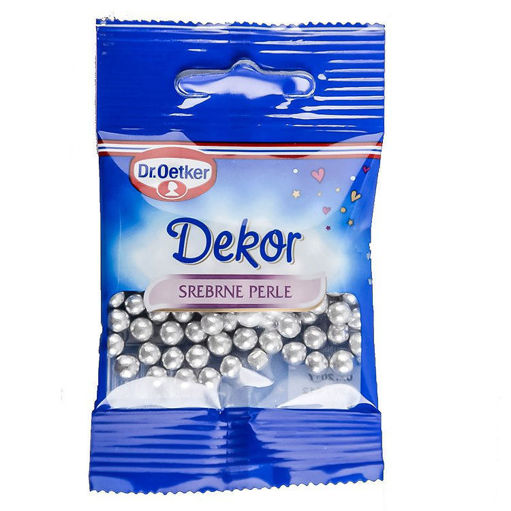 Dekor srebrne perle 10g Dr. Oetker