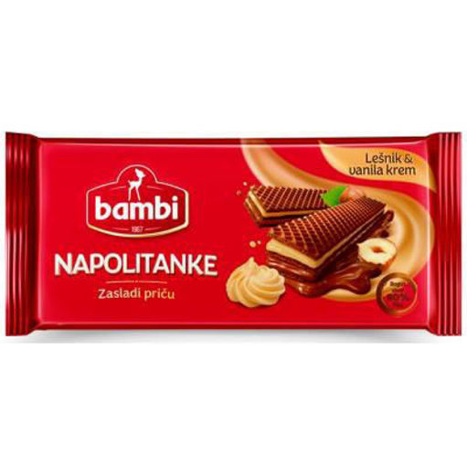 Bambi napolitanke 185g vanila lesnik