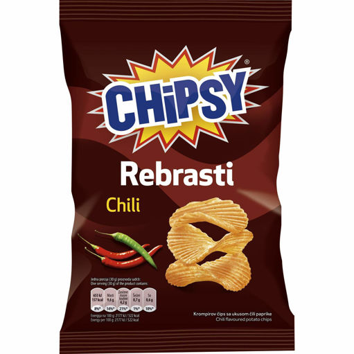 Chipsy rebrasti Chili 40g