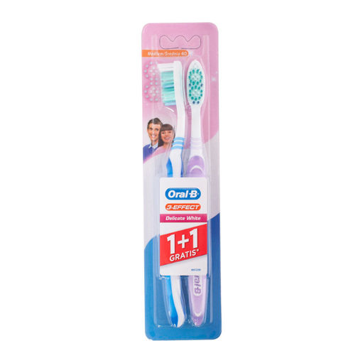 Oral B Delicate White 40 Meduim četkica za zube + 1 gratis