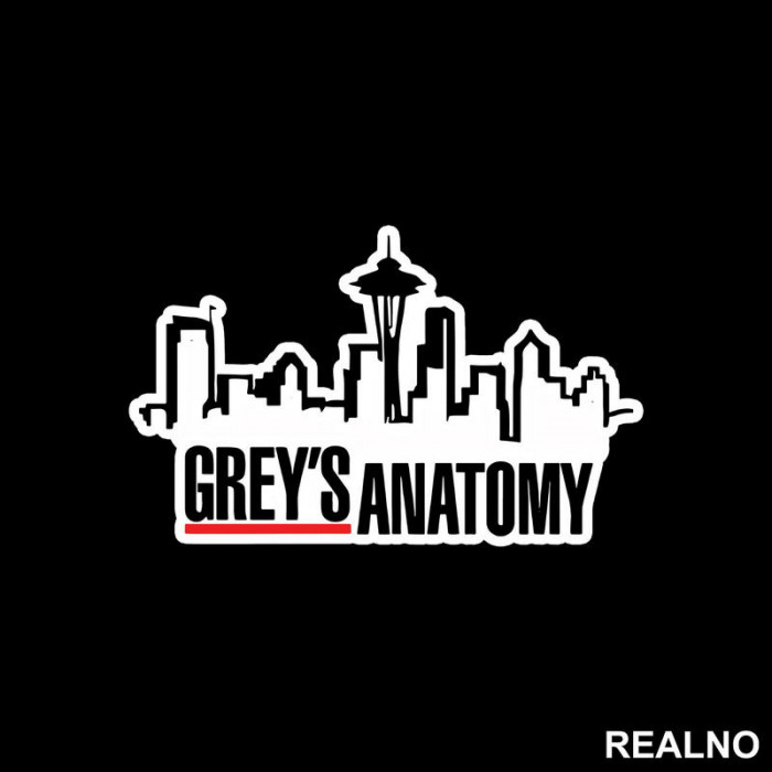 CITY LOGO - GREY'S ANATOMY - NALEPNICA