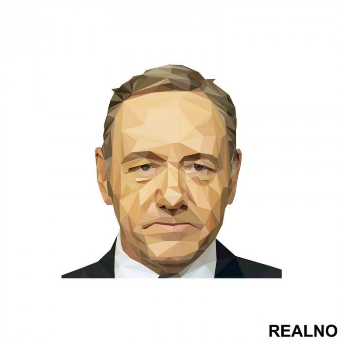 FRANK UNDERWOOD TRIANGLE ART - HOUSE OF CARDS - NALEPNICA