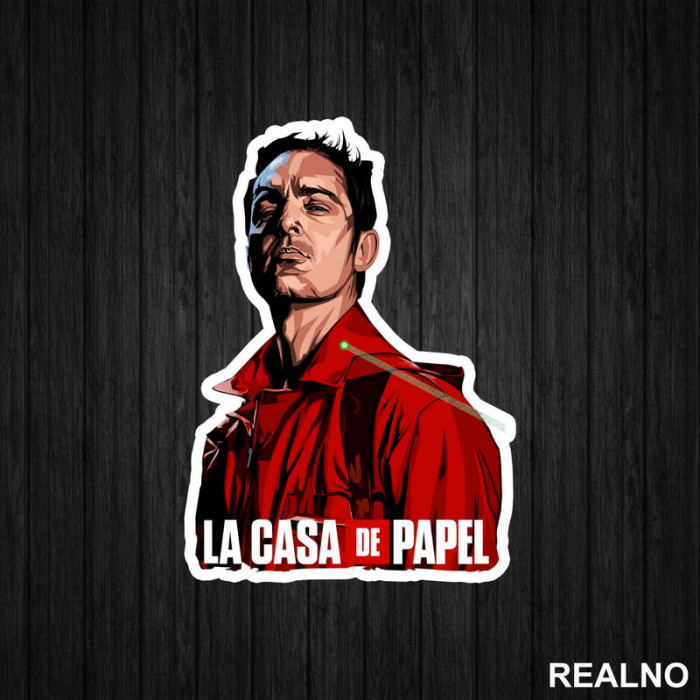 BERLIN GREEN LASER - LA CASA DE PAPEL - MONEY HEIST - NALEPNICA