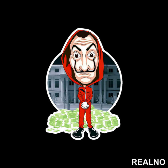 CARICATURE - LA CASA DE PAPEL - MONEY HEIST - NALEPNICA