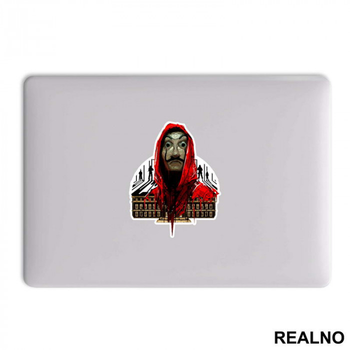 DALI MASK AND SILHOUETTES - LA CASA DE PAPEL - MONEY HEIST - NALEPNICA