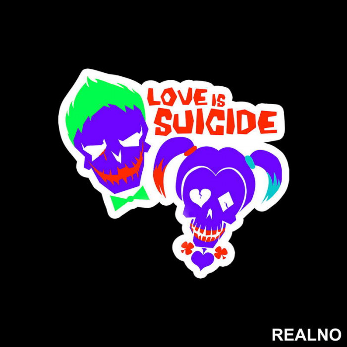 LOVE IS SUICIDE - SUICIDE SQUAD - NALEPNICA