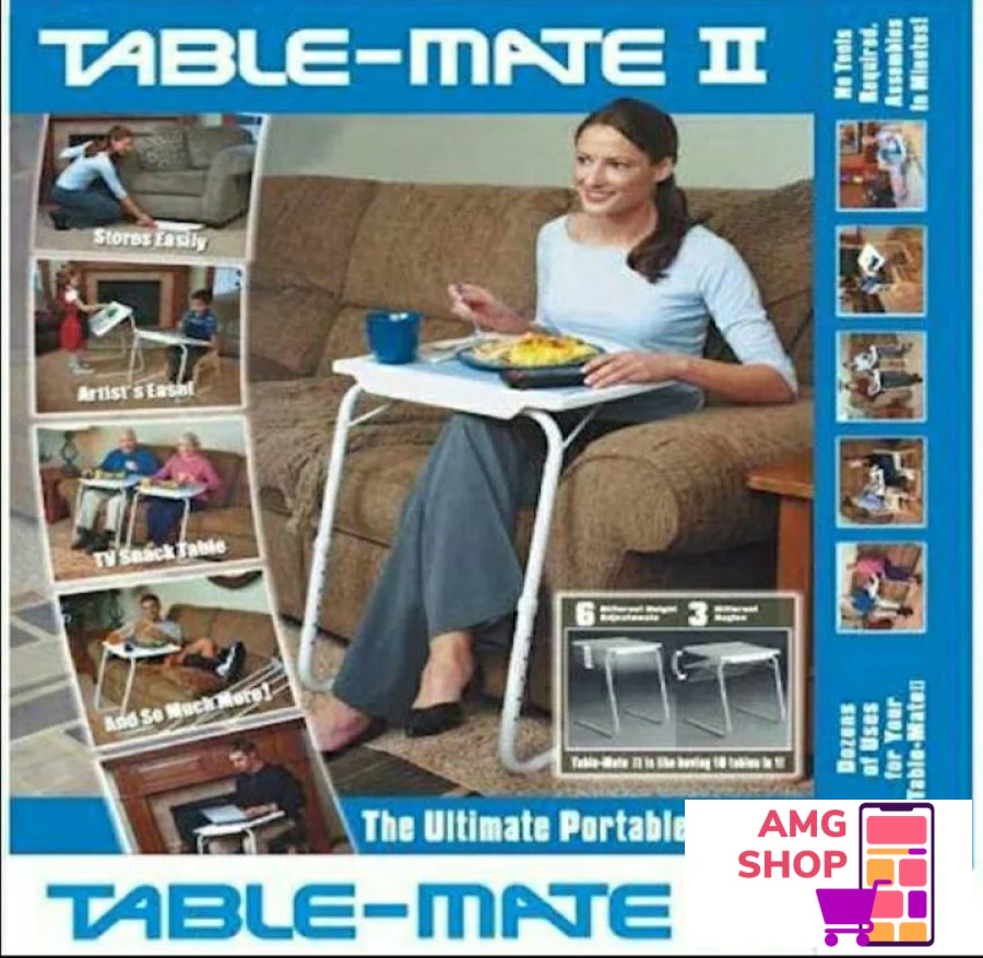 Višenamenski podesivi prenosivi sto - Table mate 2 - stočić - Višenamenski podesivi prenosivi sto - Table mate 2 - stočić