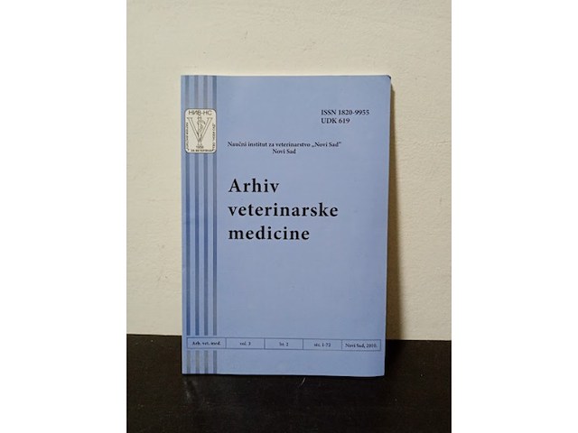 ARHIV VETERINARSKE MEDICINE vol. 3, br. 2, str. 1-72