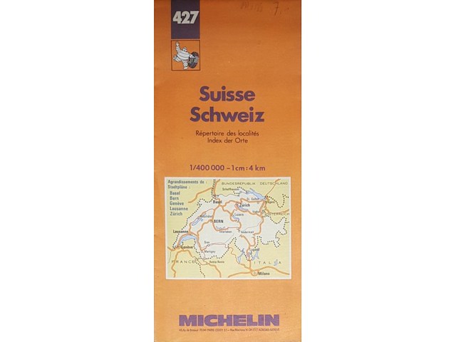 Auto Karta Švajcarske `MICHELIN`