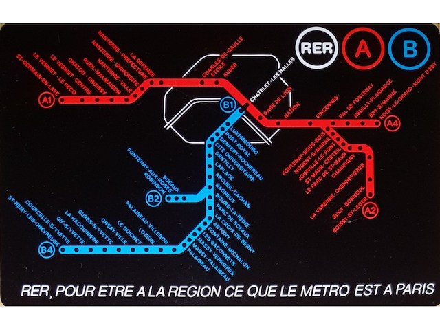 Karta (Plan) Metroa `PARIZ` France