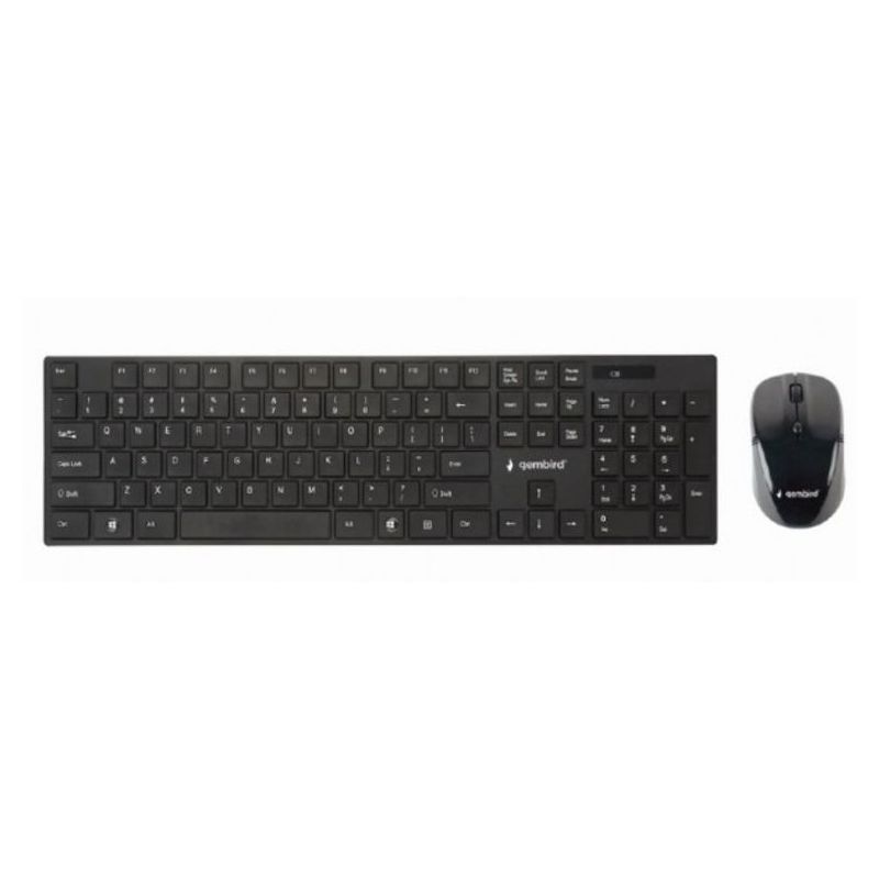 KBS-WCH-01 Gembird 2.4 GHz Slim Bezicni mis + tastatura chocolat US layout black FO