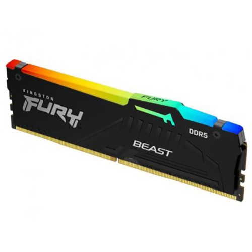 Kingston 64GB (2x32GB) DDR5 6000MT/s CL36 FURY Beast Black RGB EXPO memorija | KF560C36BBEAK2-64