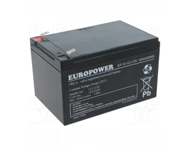 EuroPower ES12-12A 12V 12Ah baterija za UPS