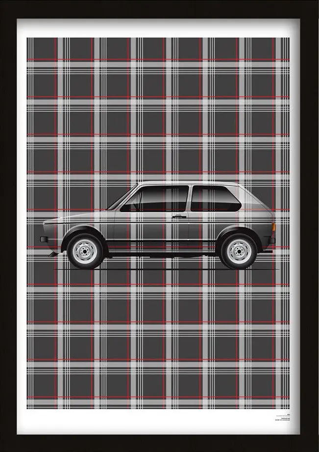 HEEL TREAD Poster "Volkswagen Golf 1 Gti" 50X70cm