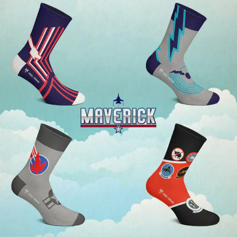 HEEL TREAD Čarape poklon pakovanje Top Gun Maverick veličina L 4/1